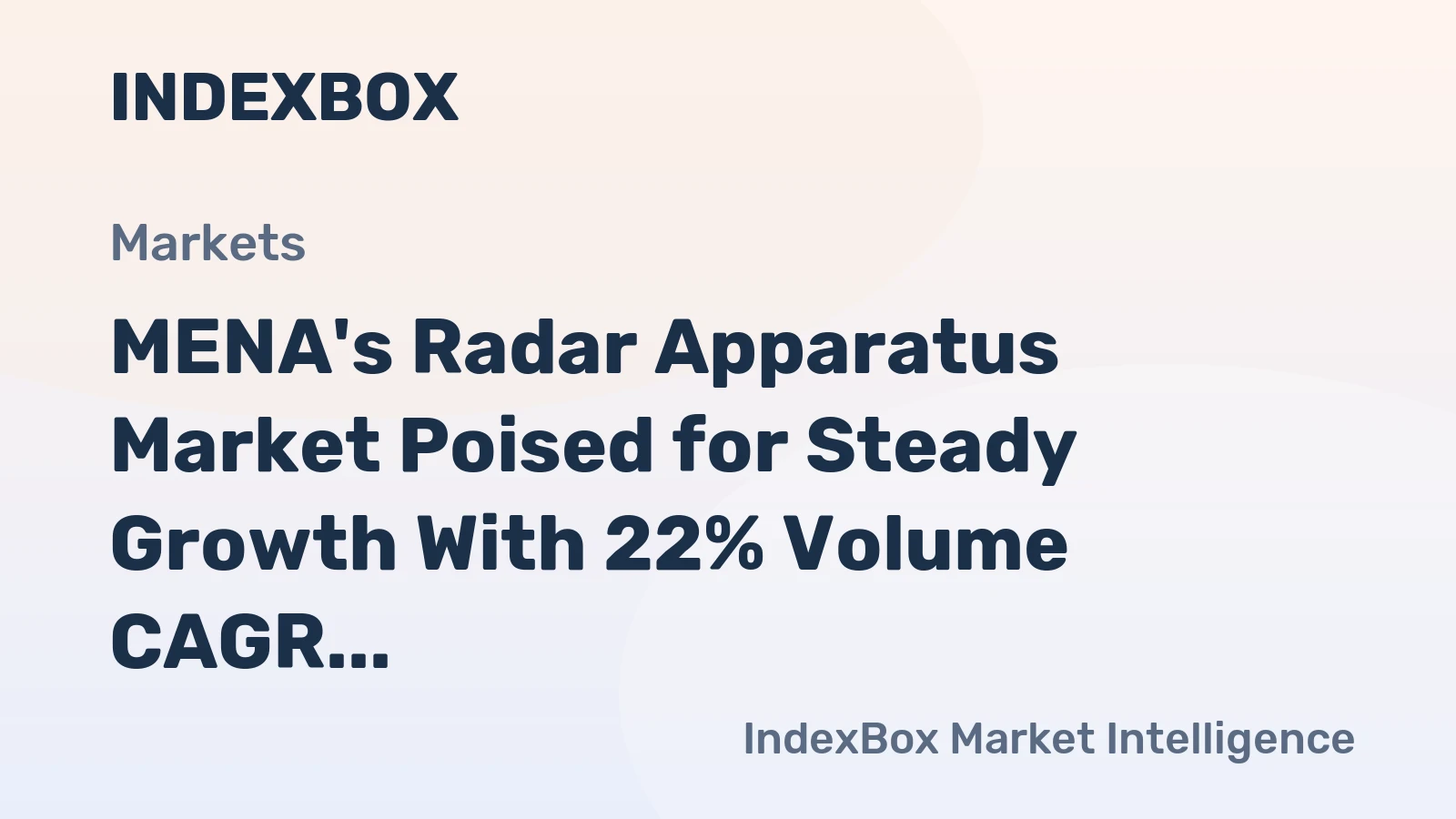 MENA's Radar Apparatus Market Poised for Steady Growth With 22% Volume CAGR Through 2035