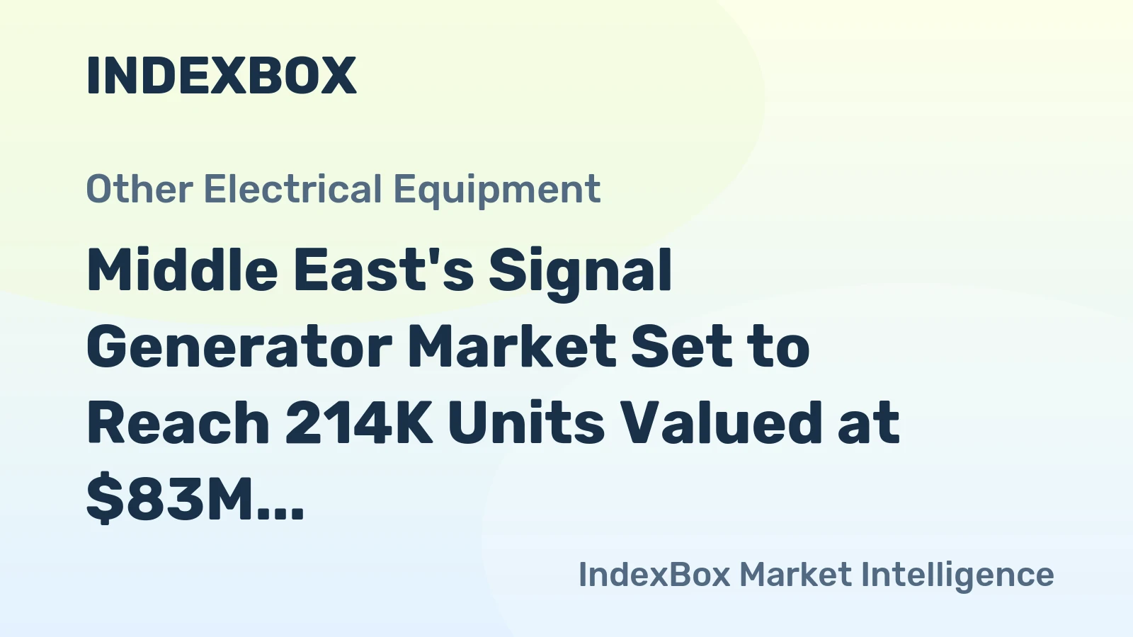 Middle East's Signal Generator Market Set to Reach 214K Units Valued at $83M by 2035