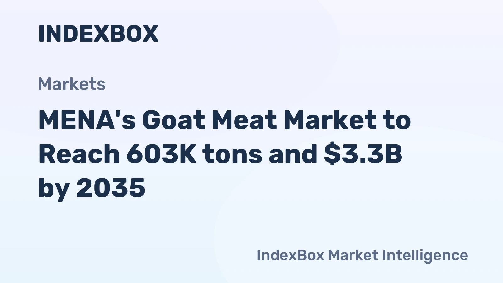 MENA's Goat Meat Market to Reach 603K tons and $3.3B by 2035