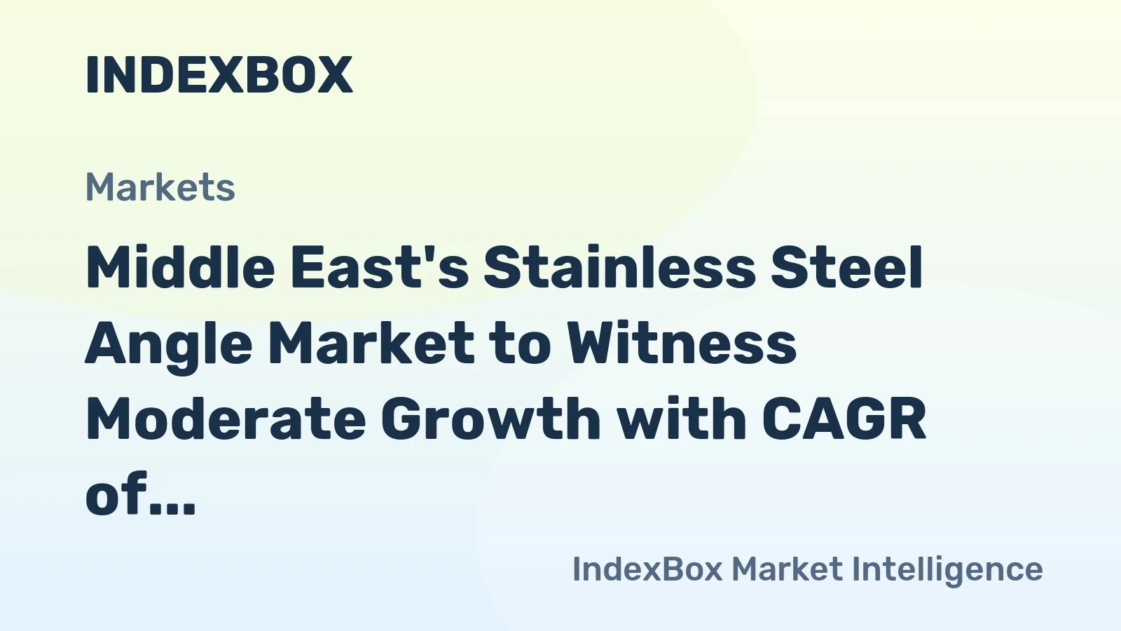 Middle East's Stainless Steel Angle Market to Witness Moderate Growth with CAGR of +1.7% from 2024 to 2035