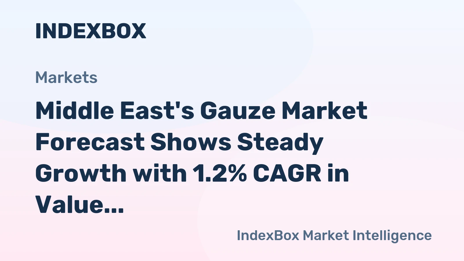 Middle East's Gauze Market Forecast Shows Steady Growth with 1.2% CAGR in Value Through 2035