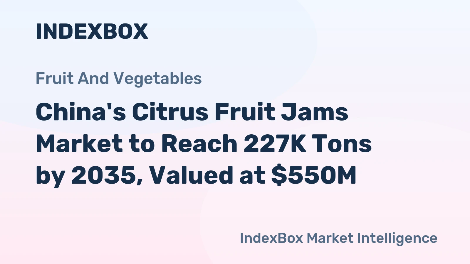 China's Citrus Fruit Jams Market to Reach 227K Tons by 2035, Valued at $550M