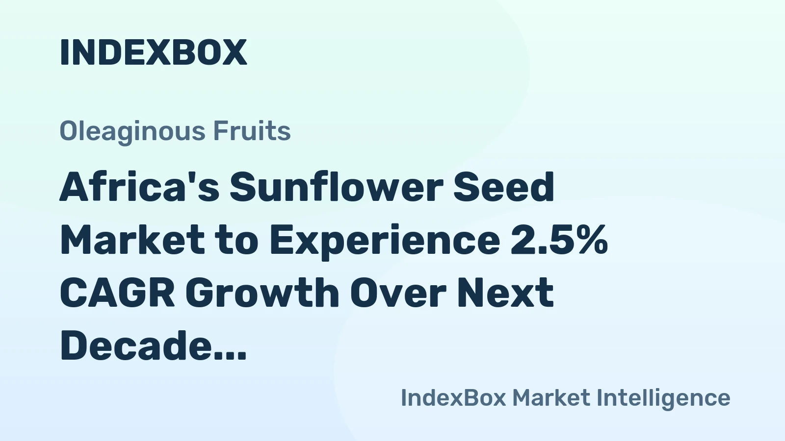 Africa's Sunflower Seed Market to Experience 2.5% CAGR Growth Over Next Decade