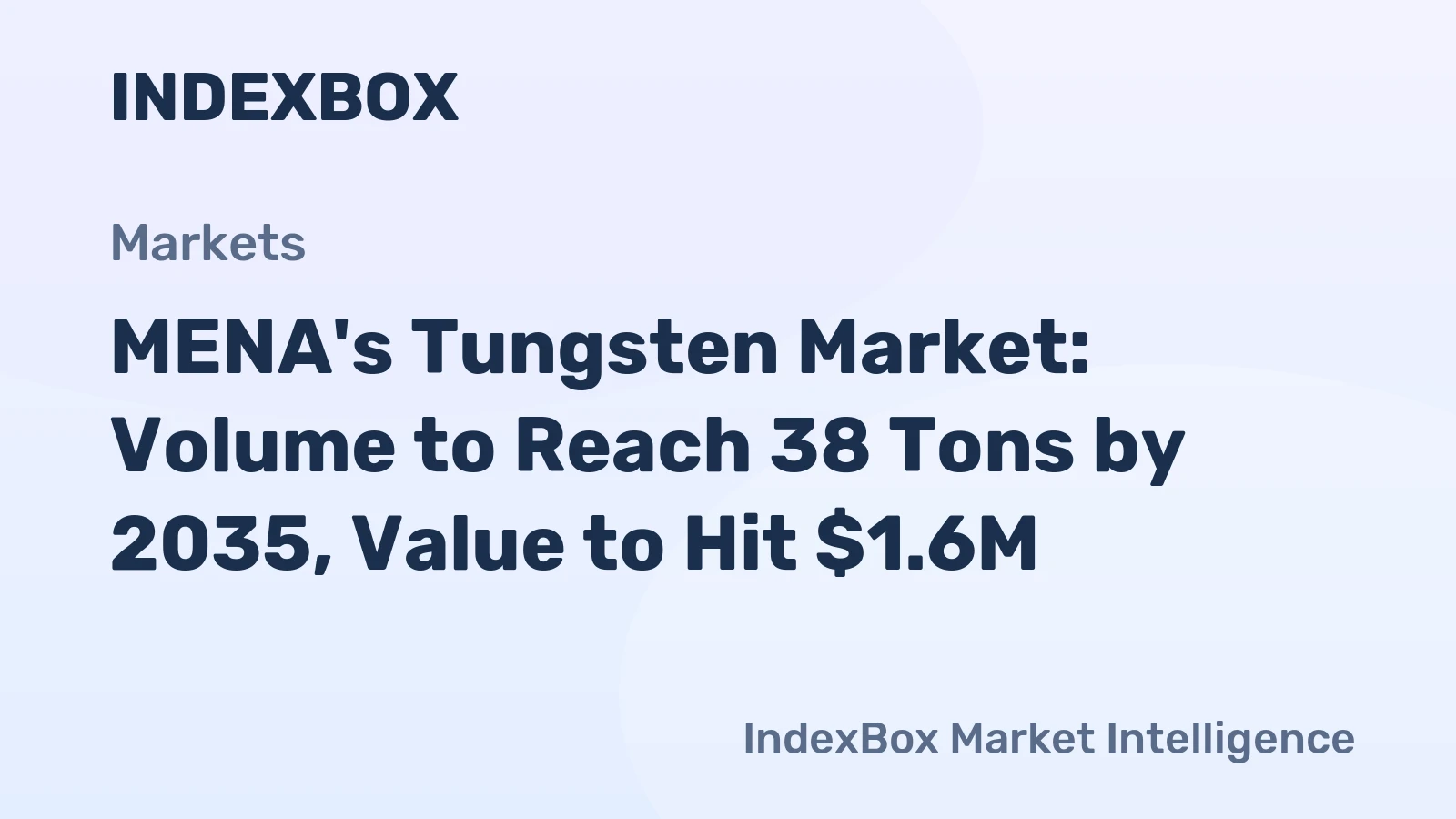 MENA's Tungsten Market: Volume to Reach 38 Tons by 2035, Value to Hit $1.6M