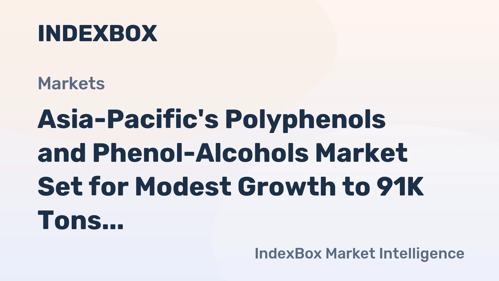 Asia-Pacific's Polyphenols and Phenol-Alcohols Market Set for Modest Growth to 91K Tons and $581M