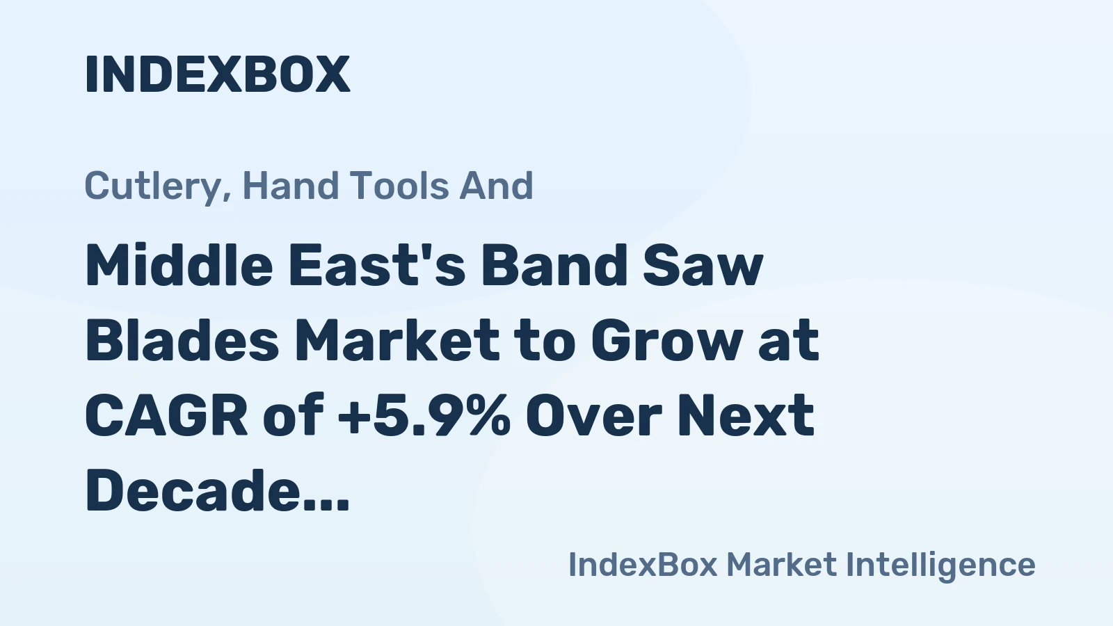 Middle East's Band Saw Blades Market to Grow at CAGR of +5.9% Over Next Decade