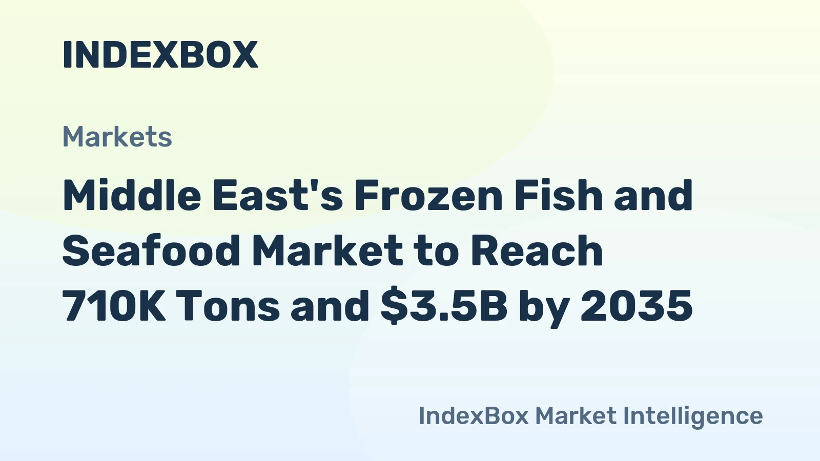 Middle East's Frozen Fish and Seafood Market to Reach 710K Tons and $3.5B by 2035