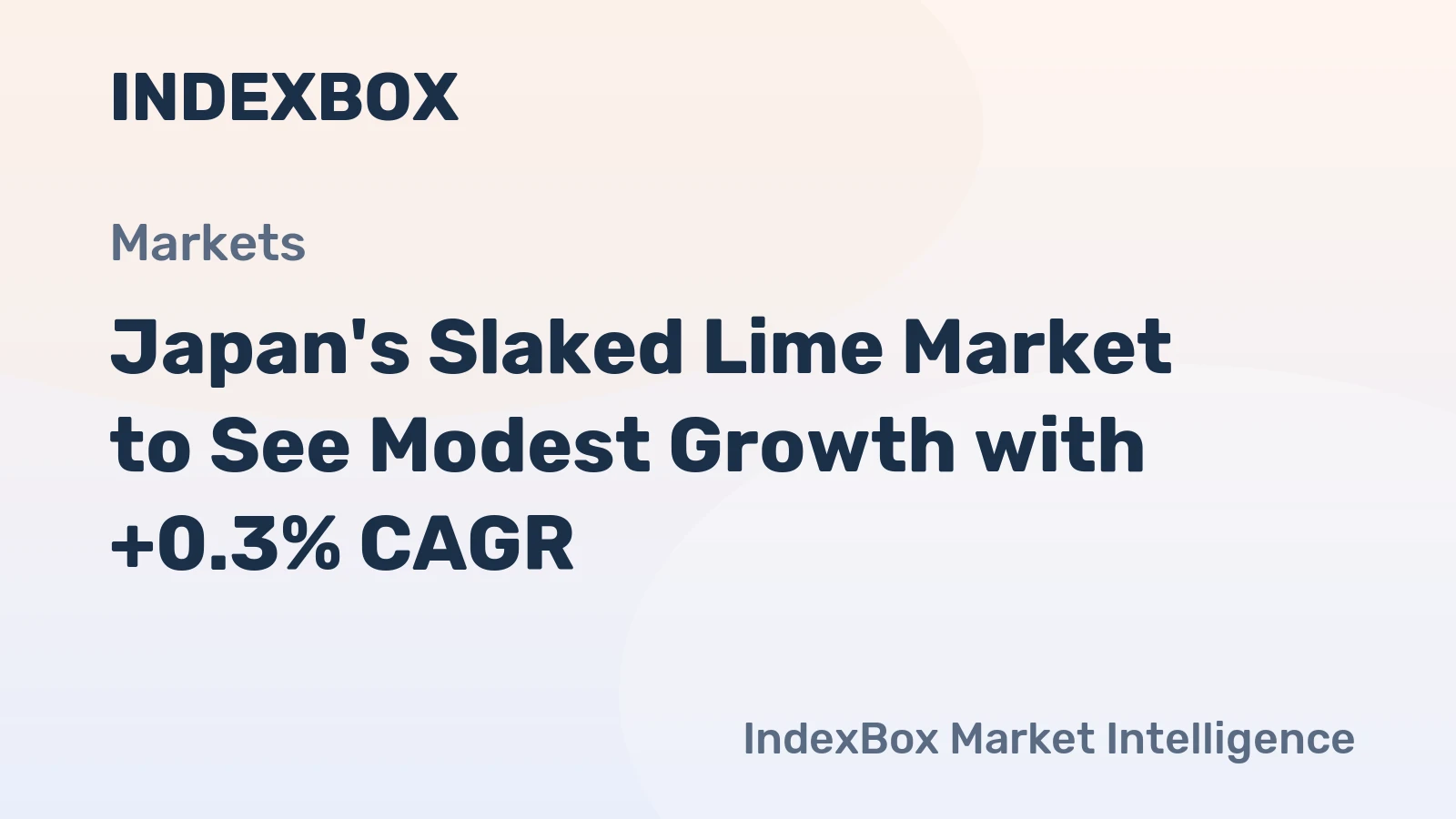 Japan's Slaked Lime Market to See Modest Growth with +0.3% CAGR