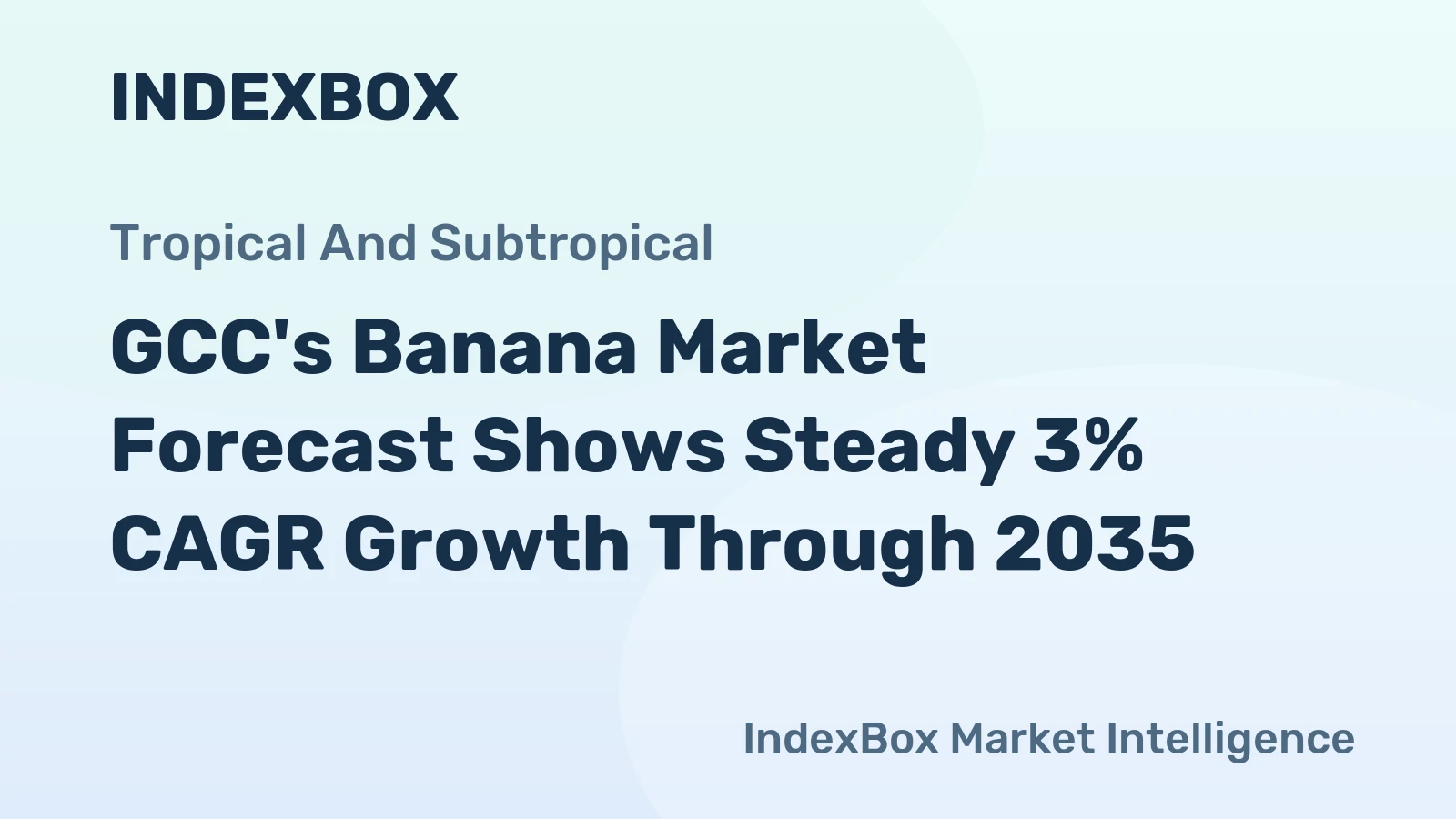 GCC's Banana Market Forecast Shows Steady 3% CAGR Growth Through 2035