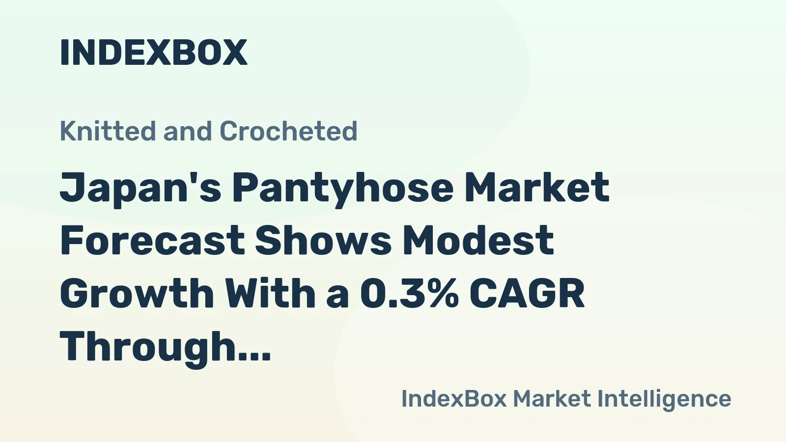 Japan's Pantyhose Market Forecast Shows Modest Growth With a 0.3% CAGR Through 2035