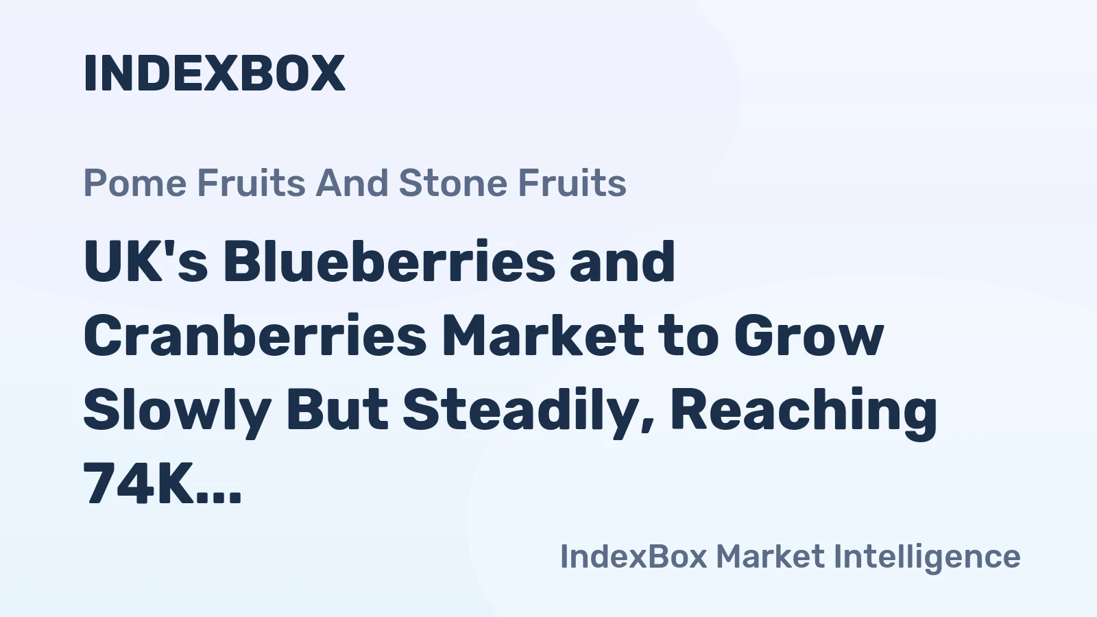UK's Blueberries and Cranberries Market to Grow Slowly But Steadily, Reaching 74K Tons and $543M by 2035