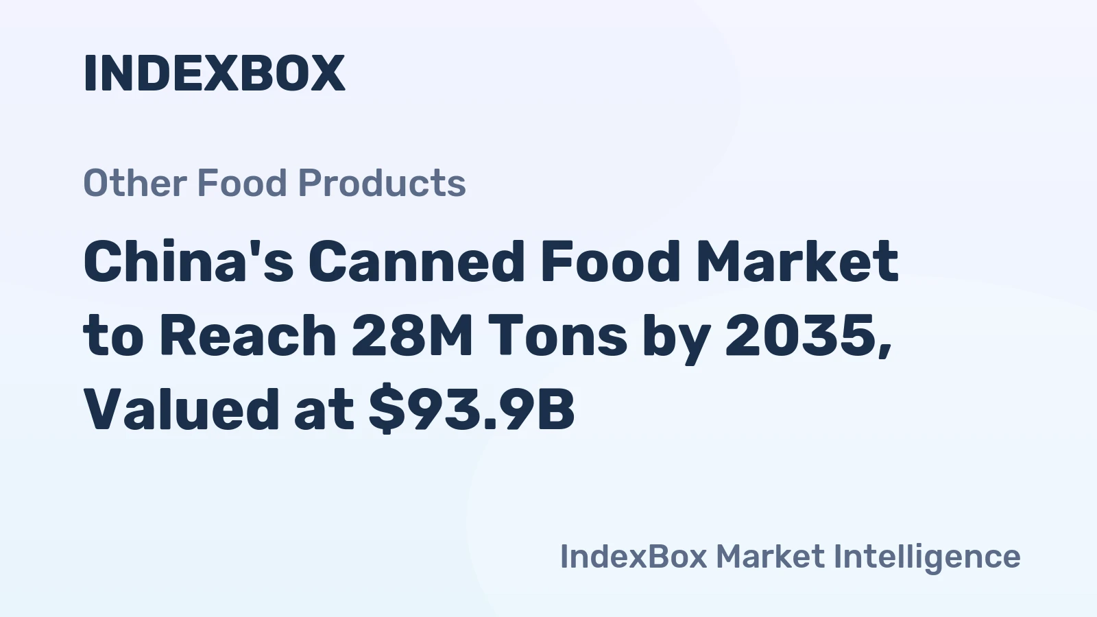 China's Canned Food Market to Reach 28M Tons by 2035, Valued at $93.9B
