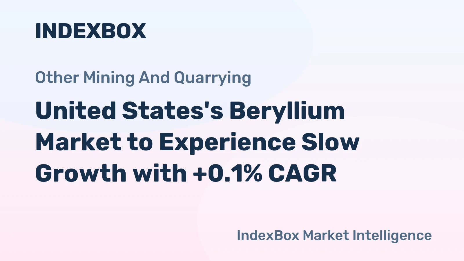 United States's Beryllium Market to Experience Slow Growth with +0.1% CAGR