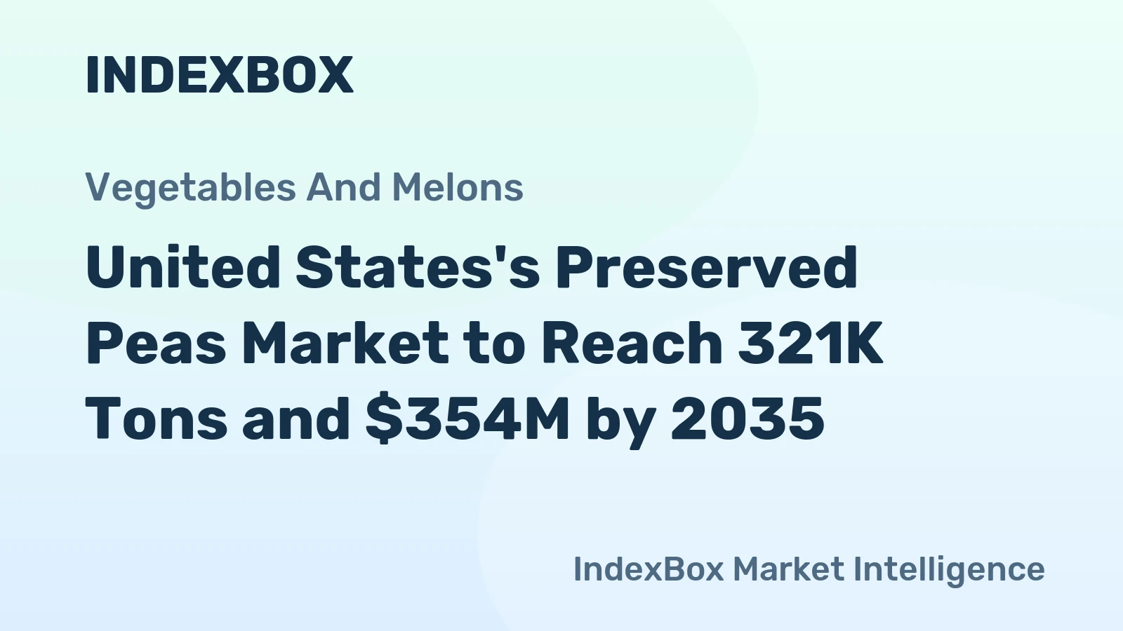 United States's Preserved Peas Market to Reach 321K Tons and $354M by 2035
