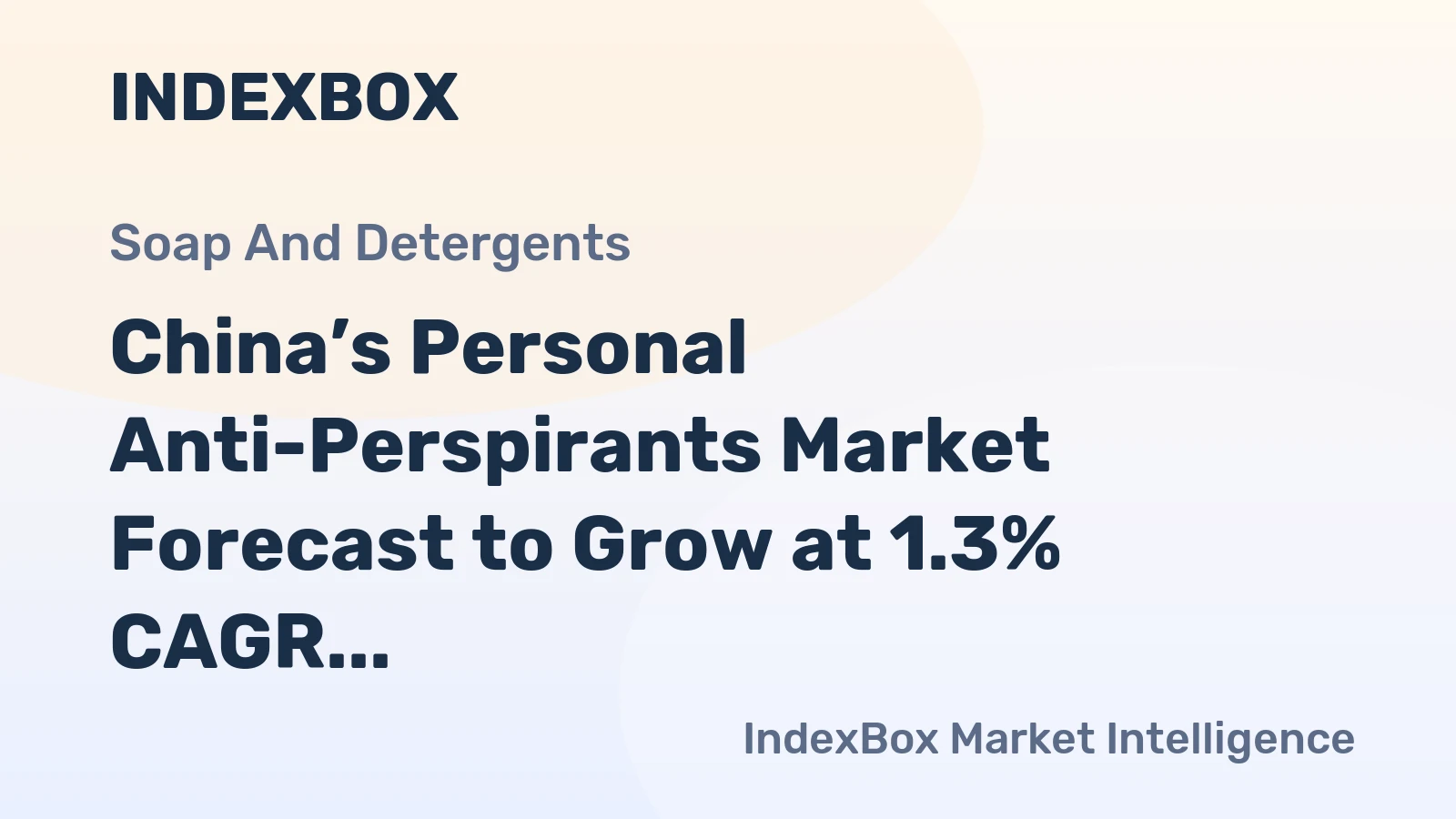 China’s Personal Anti-Perspirants Market Forecast to Grow at 1.3% CAGR Through 2035