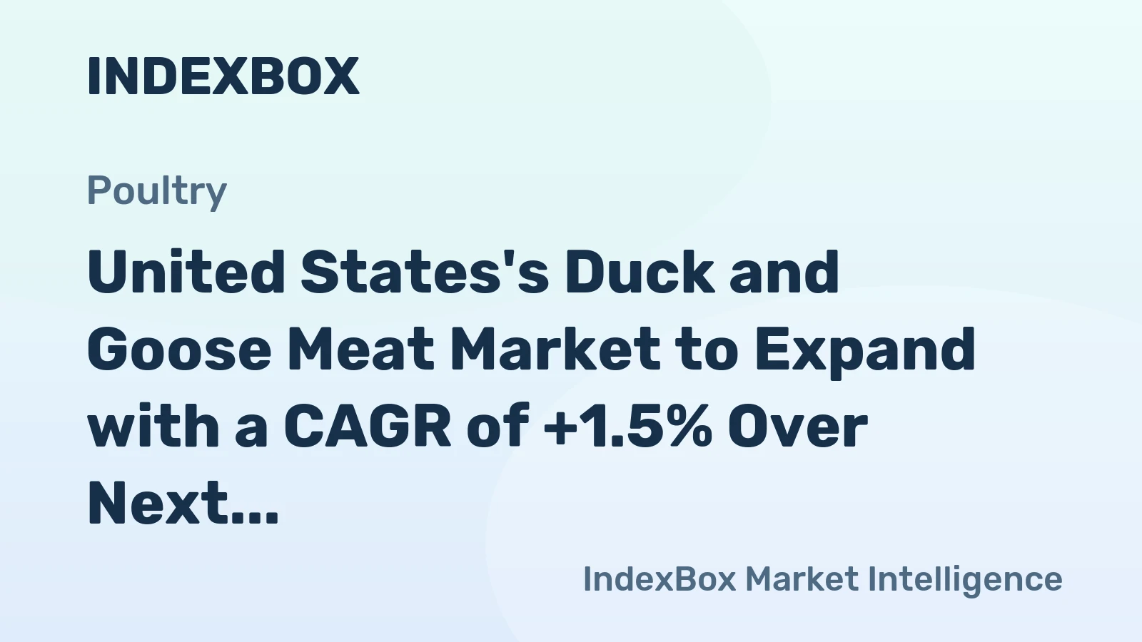 United States's Duck and Goose Meat Market to Expand with a CAGR of +1.5% Over Next Decade