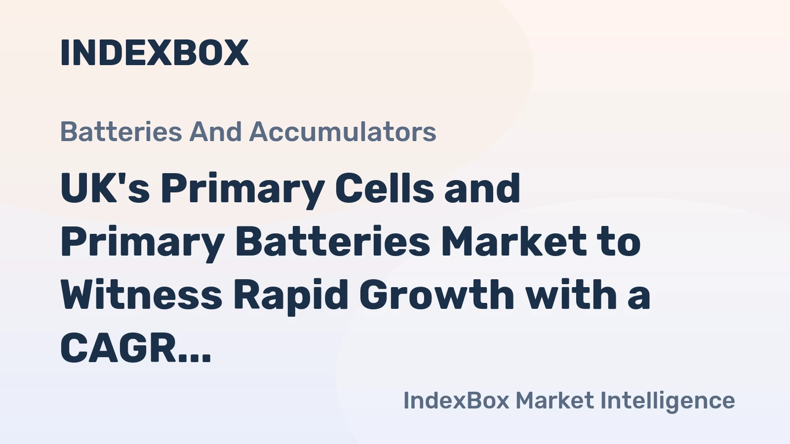 UK's Primary Cells and Primary Batteries Market to Witness Rapid Growth with a CAGR of +4.1% from 2024 to 2035