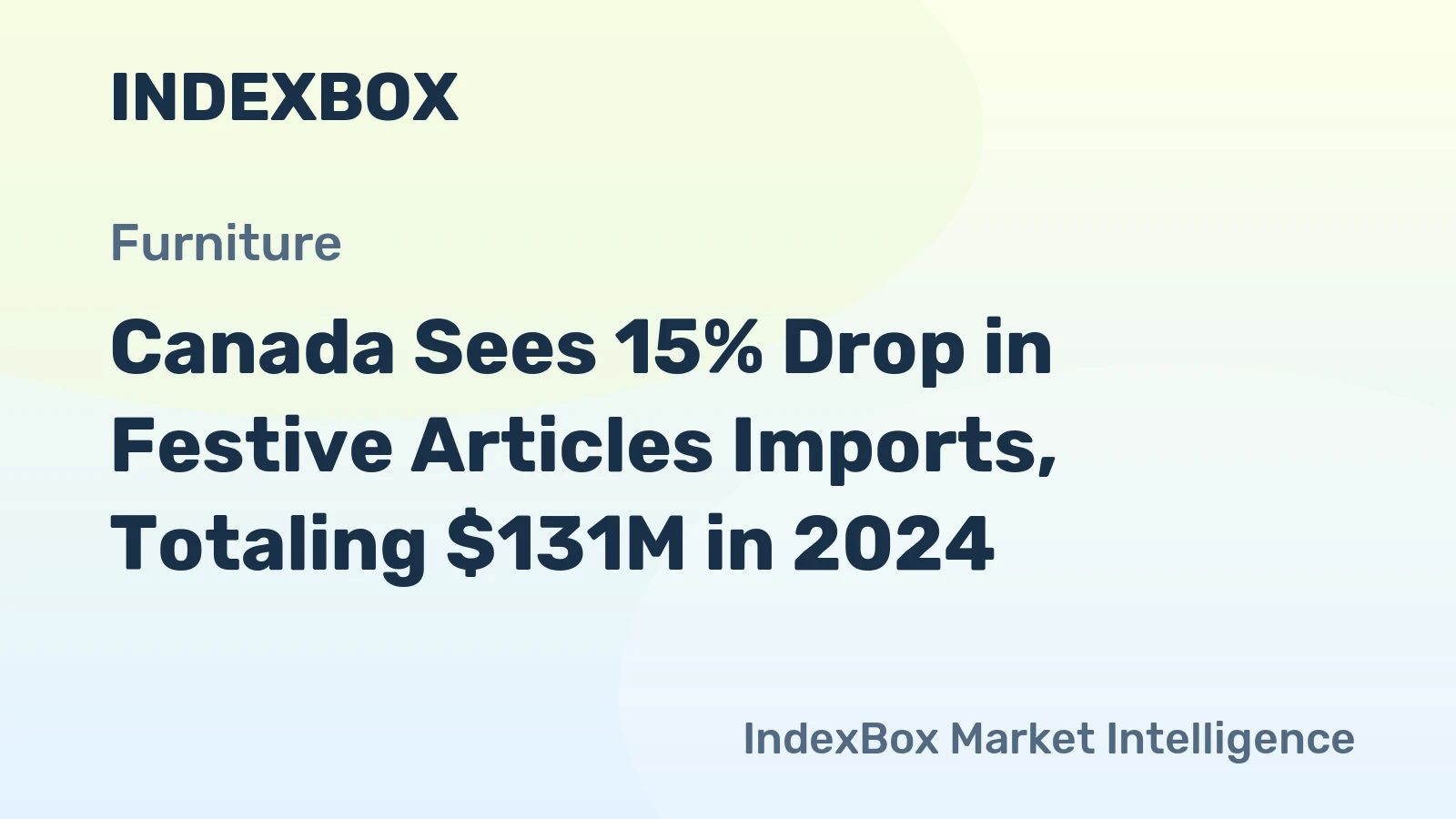 Canada Sees 15% Drop in Festive Articles Imports, Totaling $131M in 2024