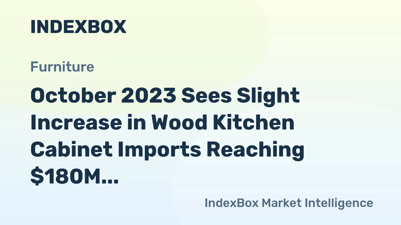 October 2023 Sees Slight Increase in Wood Kitchen Cabinet Imports Reaching $180M in United States