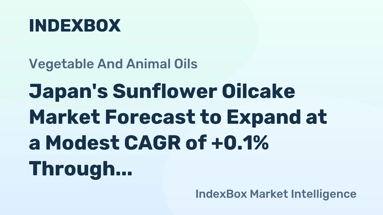 Japan's Sunflower Oilcake Market Forecast to Expand at a Modest CAGR of +0.1% Through 2035