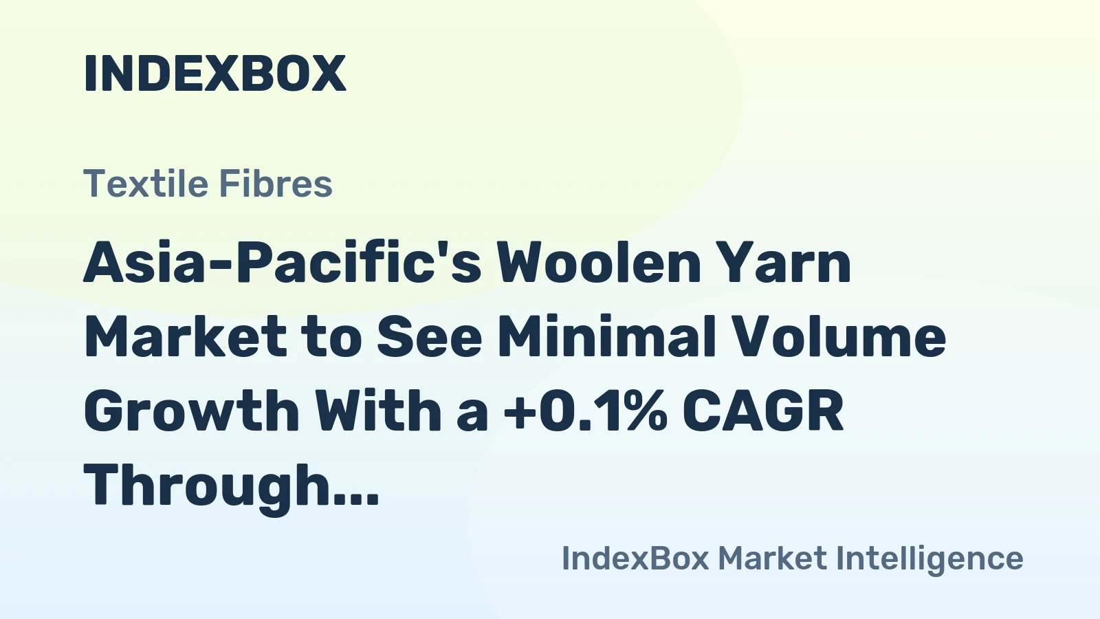Asia-Pacific's Woolen Yarn Market to See Minimal Volume Growth With a +0.1% CAGR Through 2035