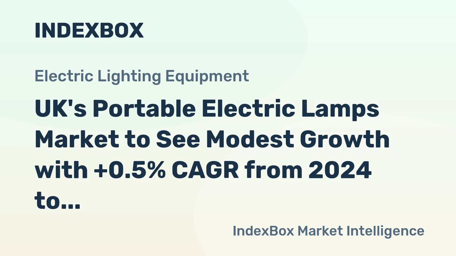 UK's Portable Electric Lamps Market to See Modest Growth with +0.5% CAGR from 2024 to 2035