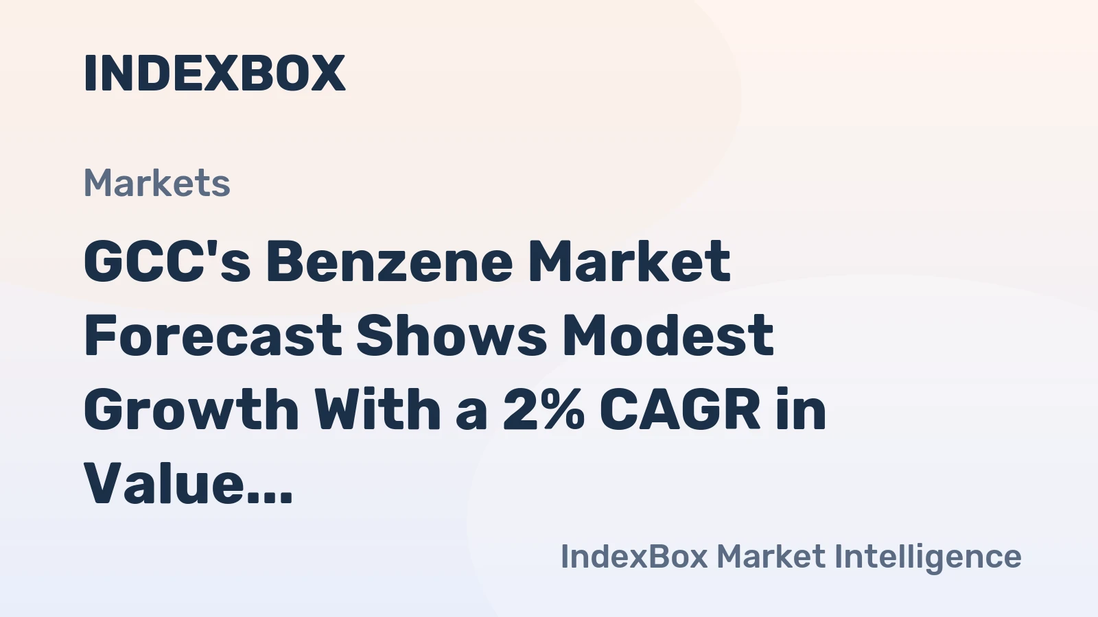 GCC's Benzene Market Forecast Shows Modest Growth With a 2% CAGR in Value Through 2035