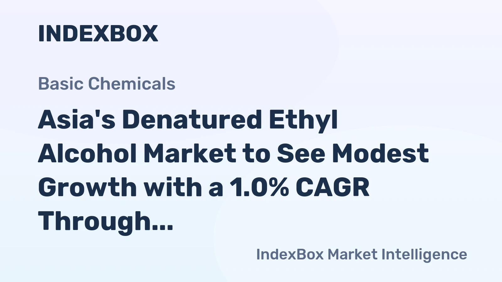 Asia's Denatured Ethyl Alcohol Market to See Modest Growth with a 1.0% CAGR Through 2035