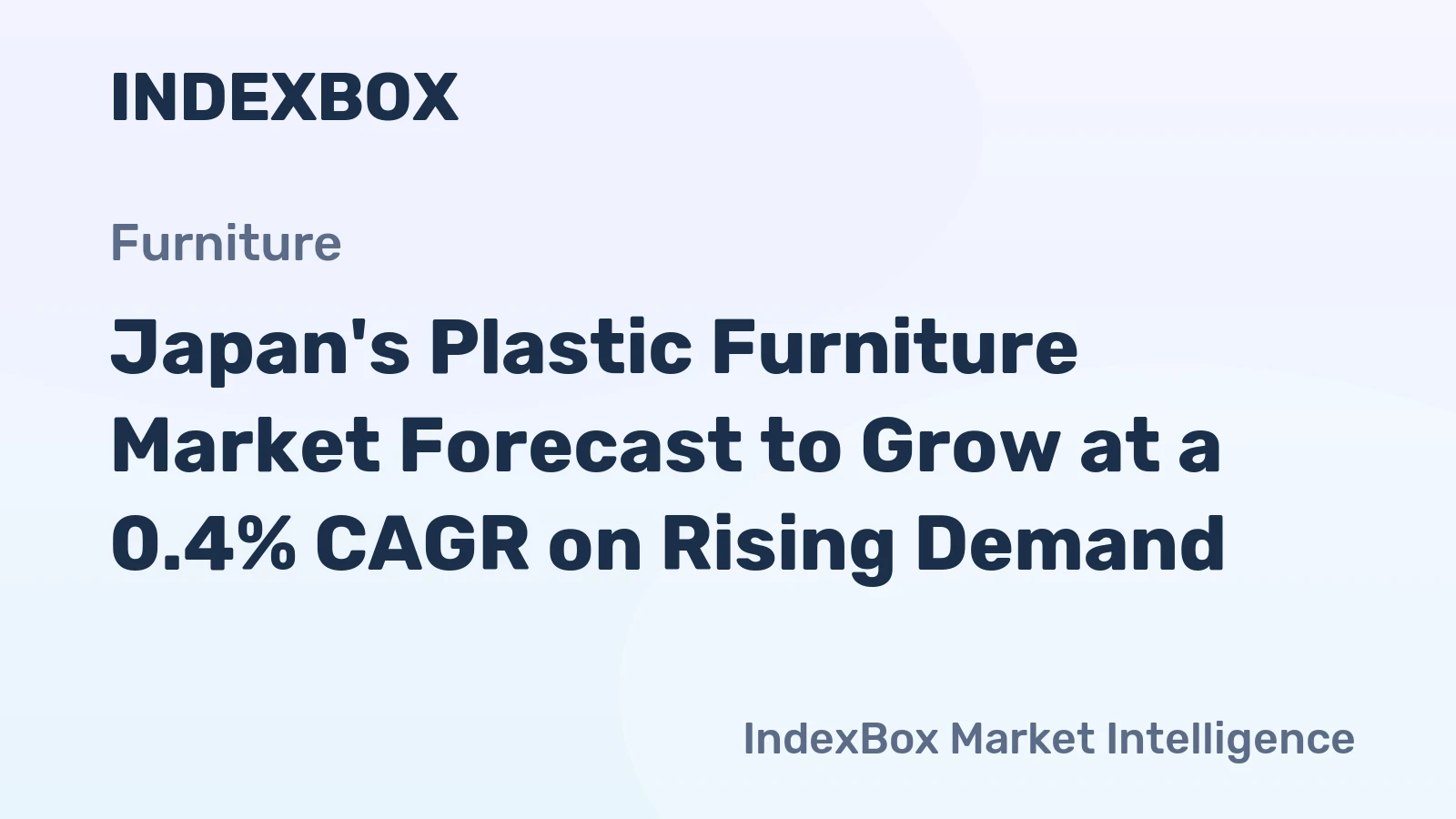 Japan's Plastic Furniture Market Forecast to Grow at a 0.4% CAGR on Rising Demand