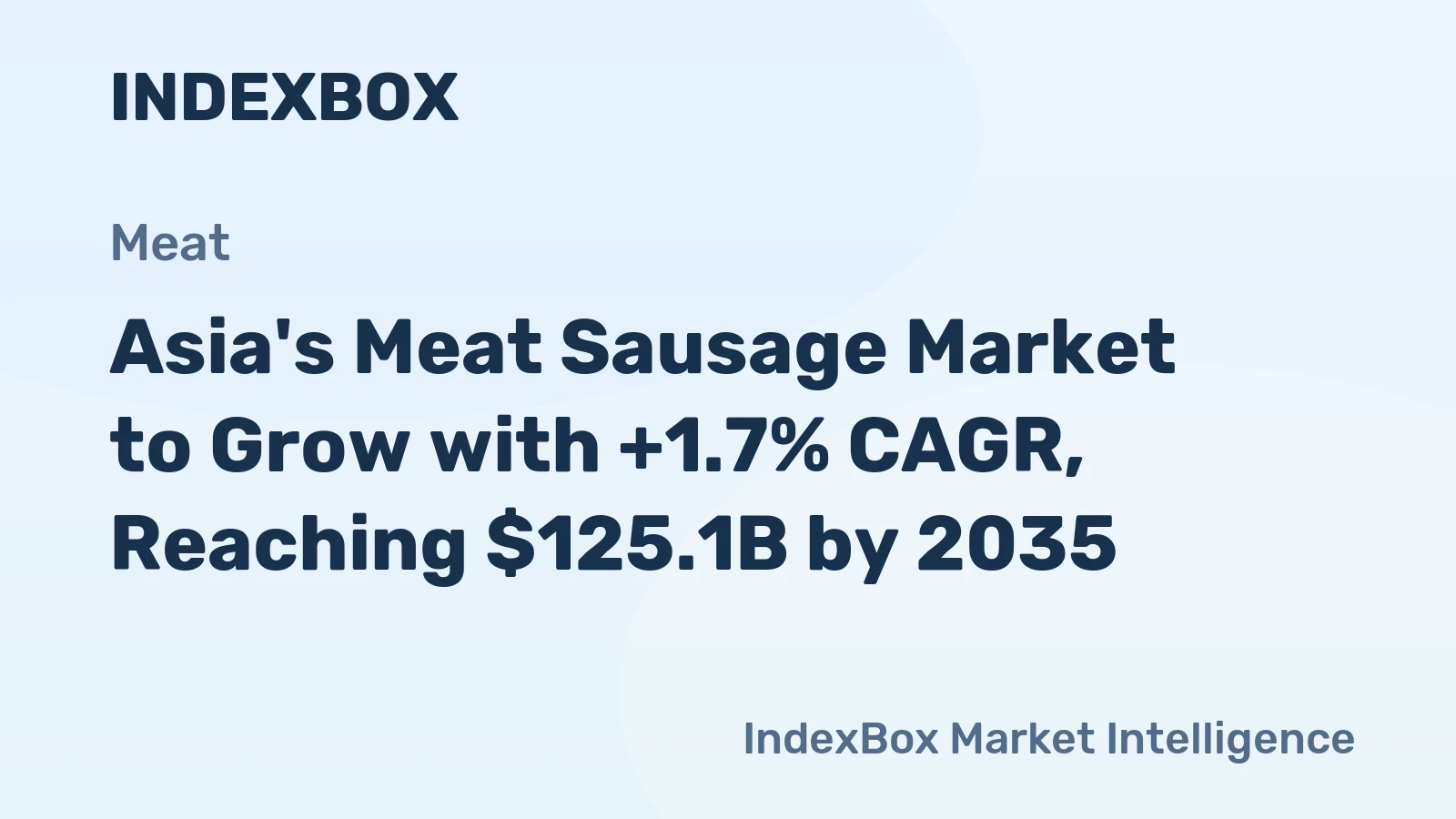 Asia's Meat Sausage Market to Grow with +1.7% CAGR, Reaching $125.1B by 2035