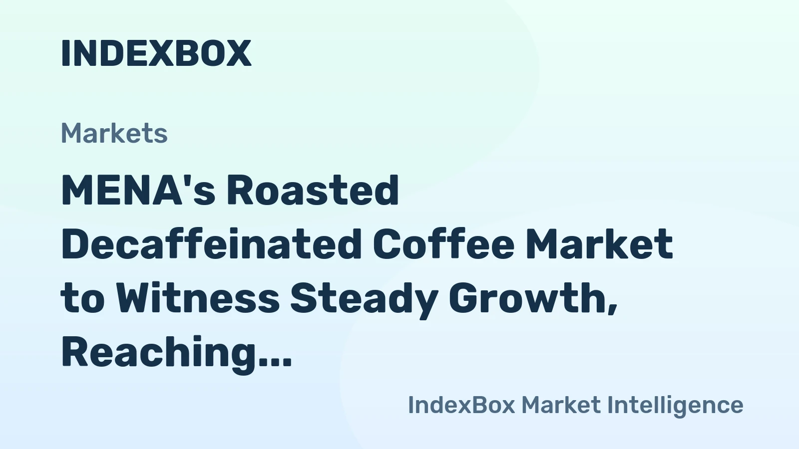 MENA's Roasted Decaffeinated Coffee Market to Witness Steady Growth, Reaching 19K Tons and $180M in Value by 2035