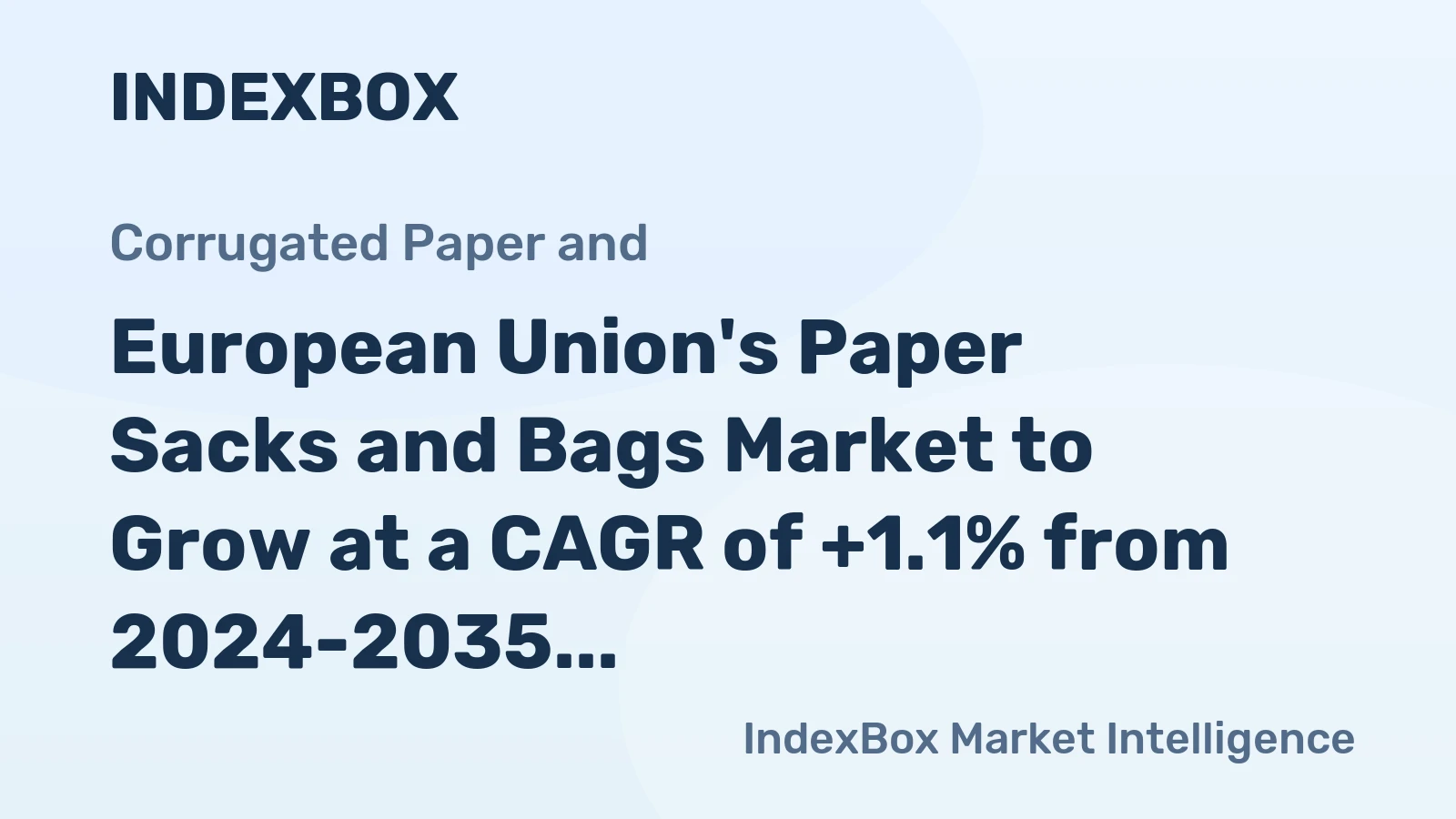 European Union's Paper Sacks and Bags Market to Grow at a CAGR of +1.1% from 2024-2035, Reaching 37M Tons
