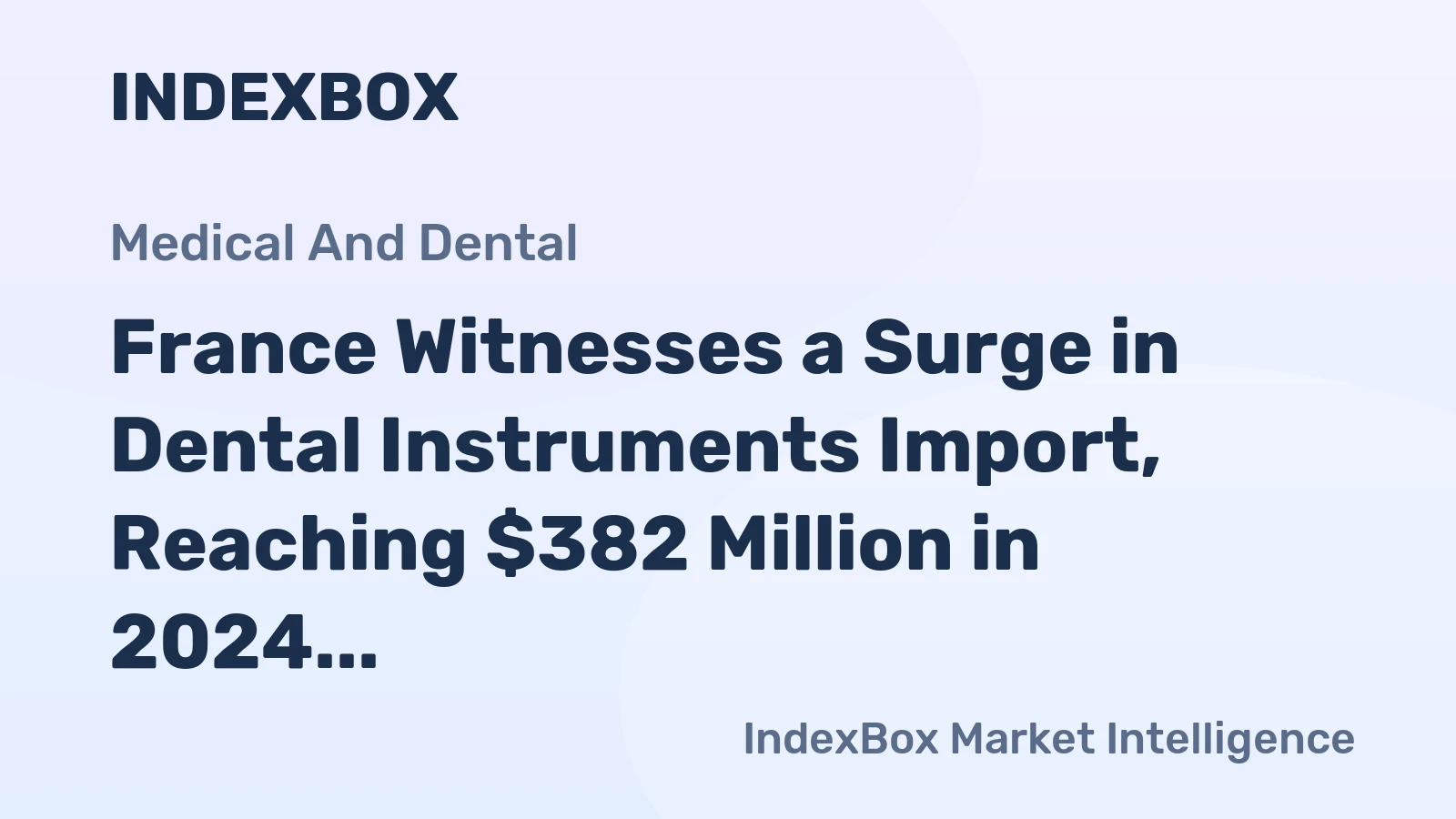 France Witnesses a Surge in Dental Instruments Import, Reaching $382 Million in 2024