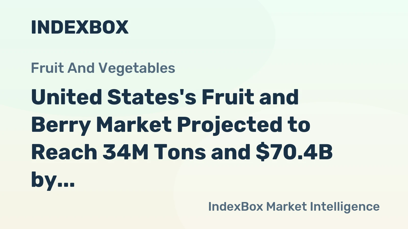 United States's Fruit and Berry Market Projected to Reach 34M Tons and $70.4B by 2035