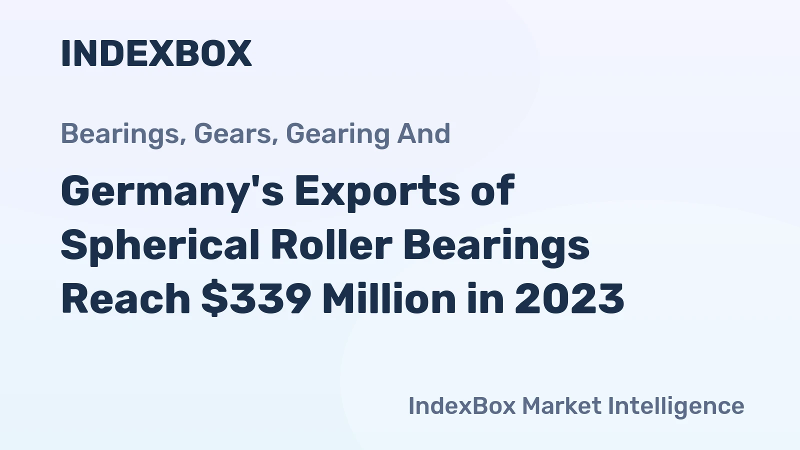 Germany's Exports of Spherical Roller Bearings Reach $339 Million in 2023