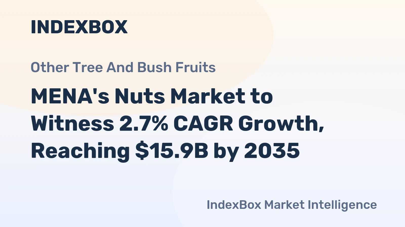 MENA's Nuts Market to Witness 2.7% CAGR Growth, Reaching $15.9B by 2035