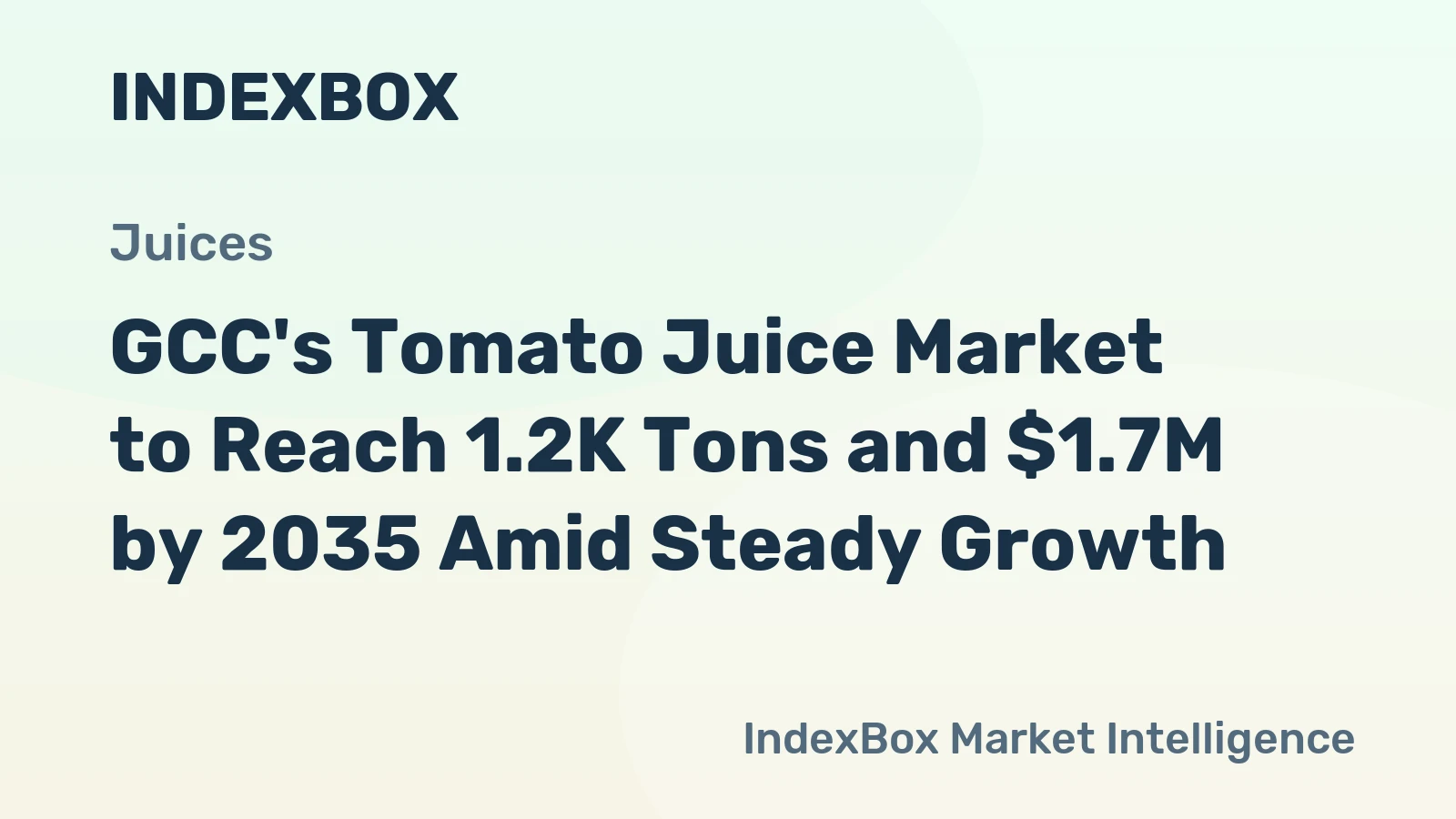GCC's Tomato Juice Market to Reach 1.2K Tons and $1.7M by 2035 Amid Steady Growth