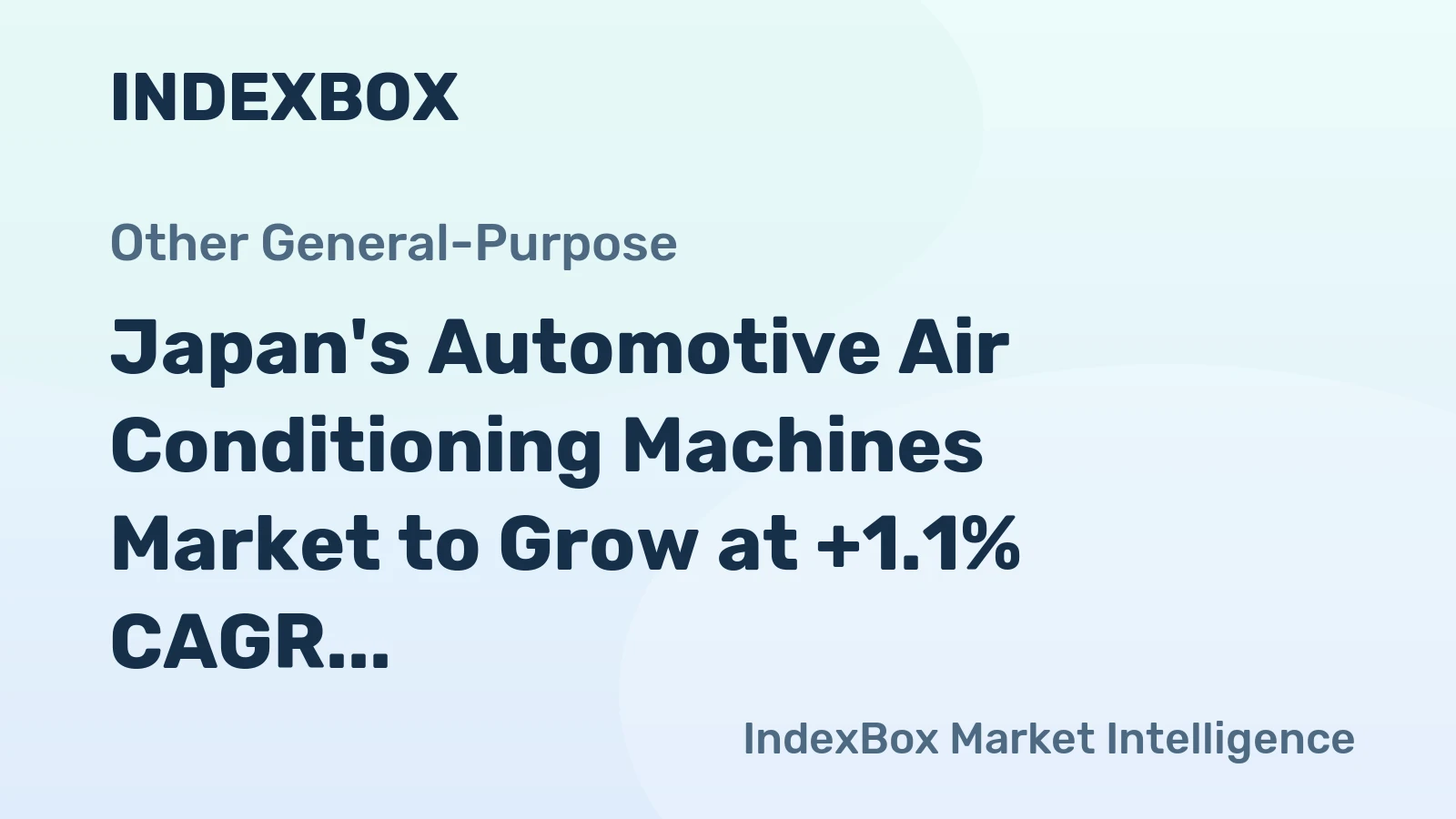 Japan's Automotive Air Conditioning Machines Market to Grow at +1.1% CAGR, Reaching 14M Units by 2035