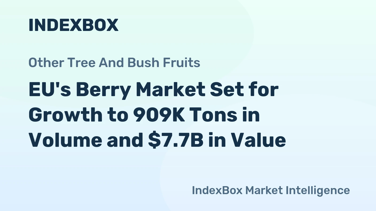 EU's Berry Market Set for Growth to 909K Tons in Volume and $7.7B in Value