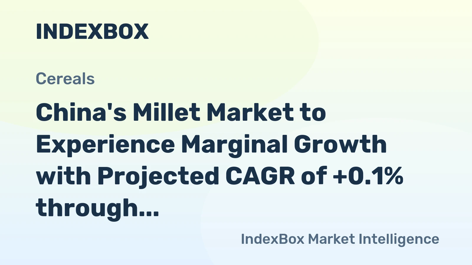 China's Millet Market to Experience Marginal Growth with Projected CAGR of +0.1% through 2035