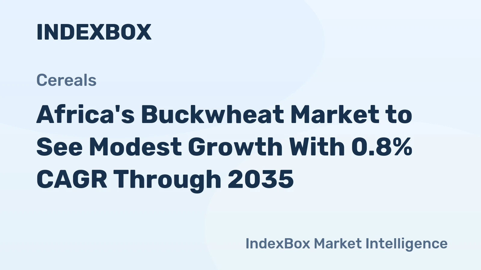 Africa's Buckwheat Market to See Modest Growth With 0.8% CAGR Through 2035
