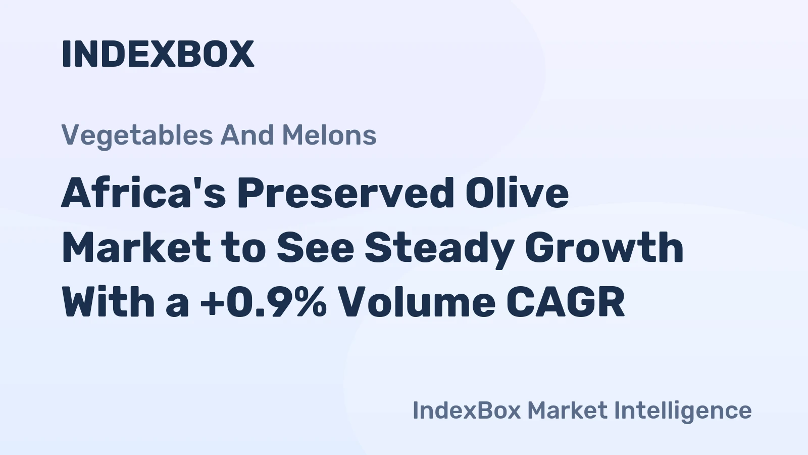 Africa's Preserved Olive Market to See Steady Growth With a +0.9% Volume CAGR