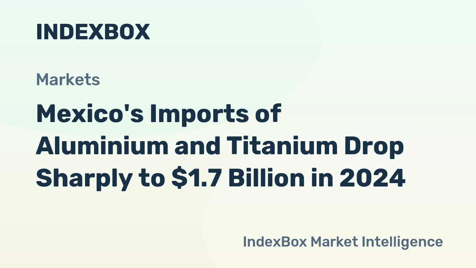 Mexico's Imports of Aluminium and Titanium Drop Sharply to $1.7 Billion in 2024