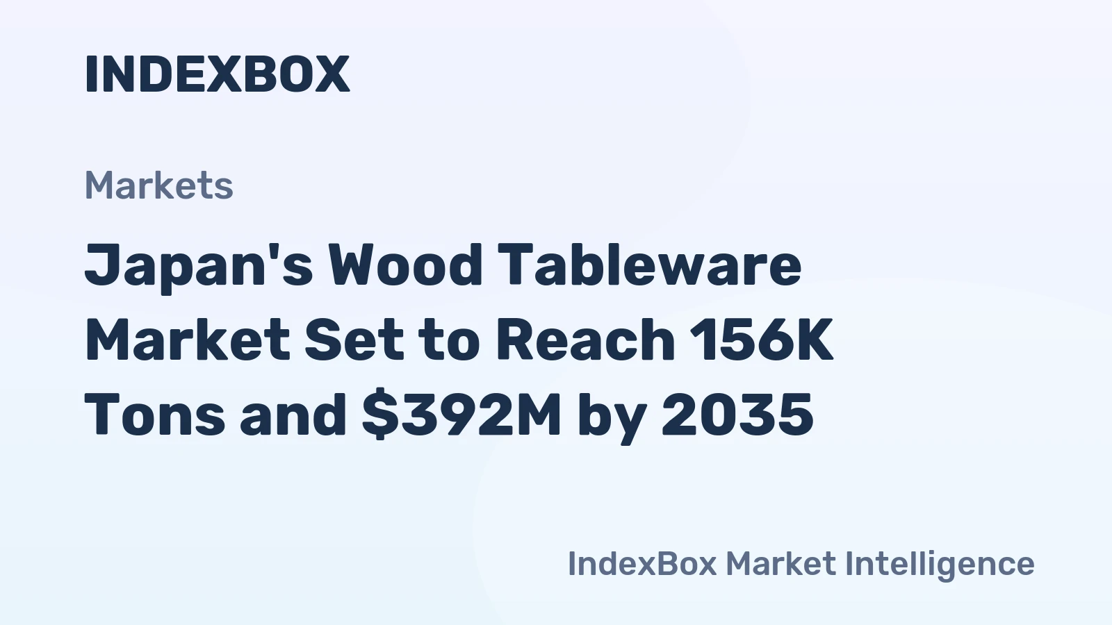Japan's Wood Tableware Market Set to Reach 156K Tons and $392M by 2035