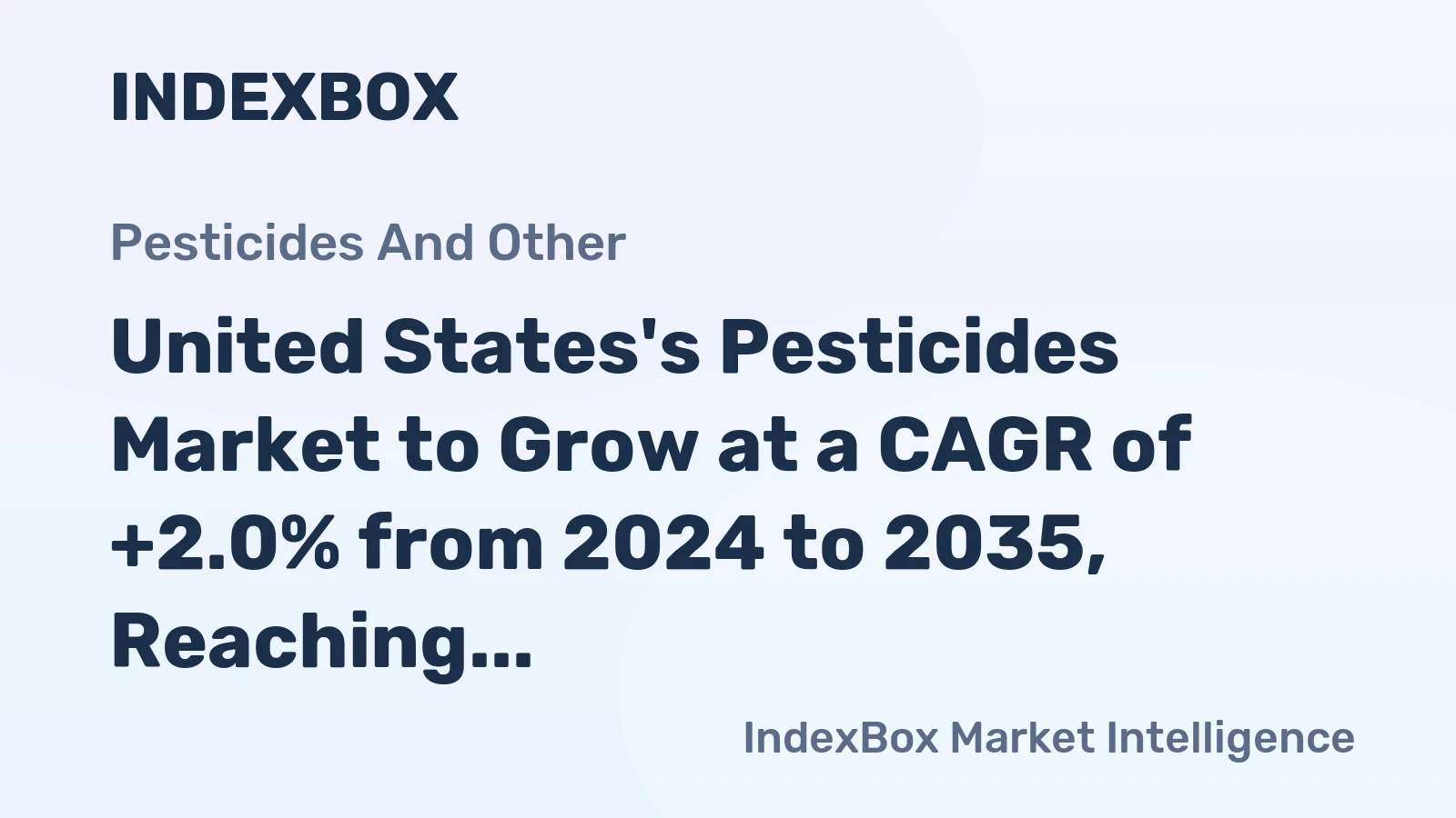 United States's Pesticides Market to Grow at a CAGR of +2.0% from 2024 to 2035, Reaching 2.1M tons