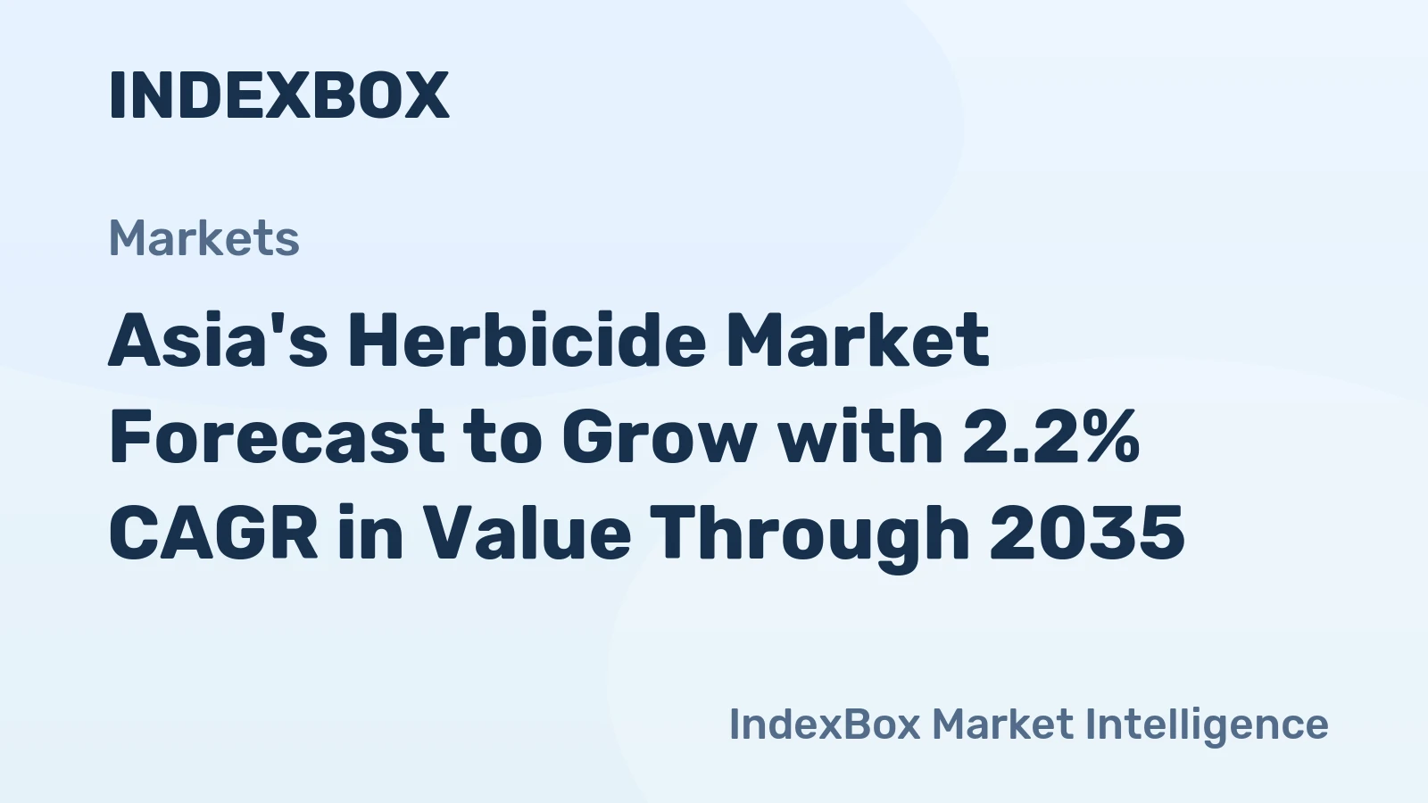 Asia's Herbicide Market Forecast to Grow with 2.2% CAGR in Value Through 2035