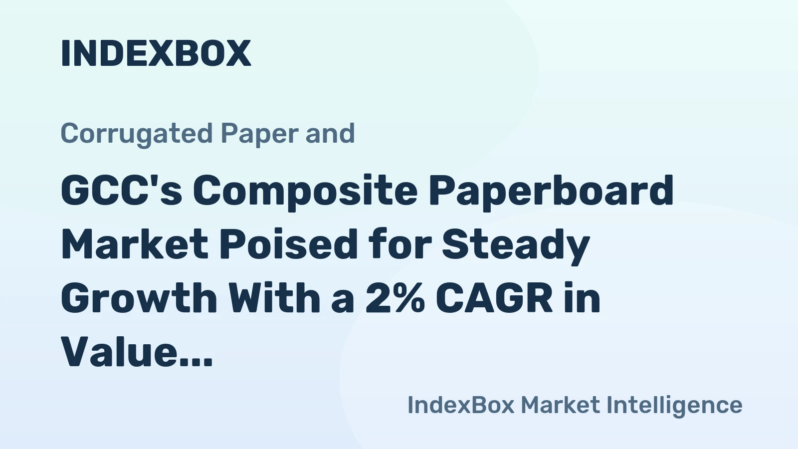 GCC's Composite Paperboard Market Poised for Steady Growth With a 2% CAGR in Value Through 2035