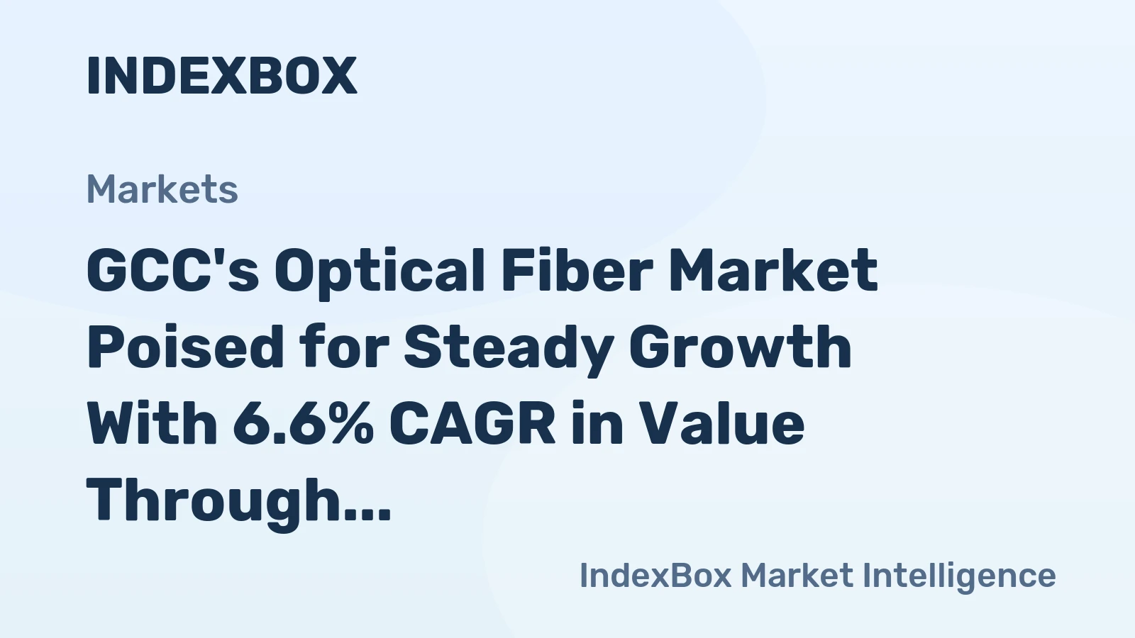 GCC's Optical Fiber Market Poised for Steady Growth With 6.6% CAGR in Value Through 2035