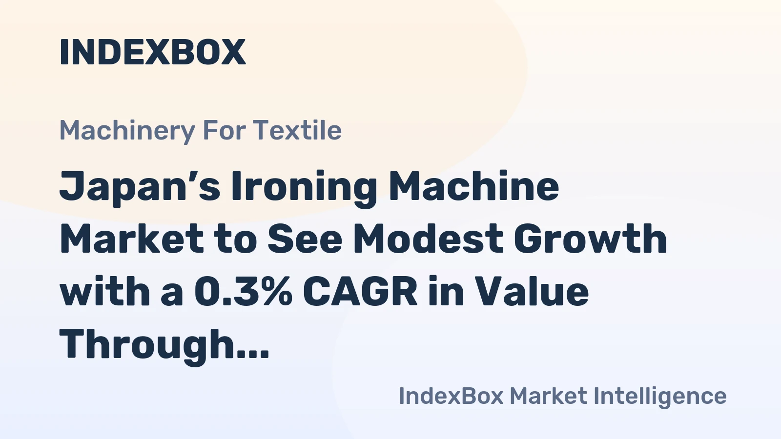 Japan’s Ironing Machine Market to See Modest Growth with a 0.3% CAGR in Value Through 2035