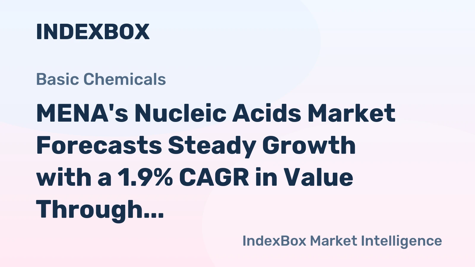 MENA's Nucleic Acids Market Forecasts Steady Growth with a 1.9% CAGR in Value Through 2035